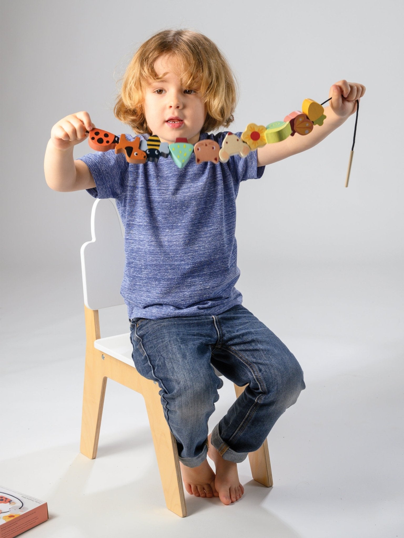 Wooden Threading Beads for Kids 3+ | Mentari