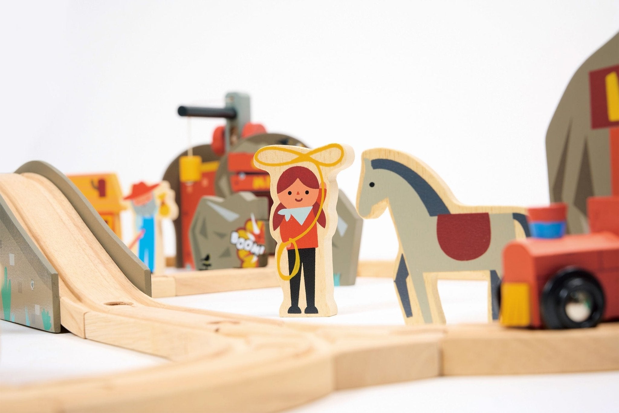 Mentari Wooden Gold Mine Train Set