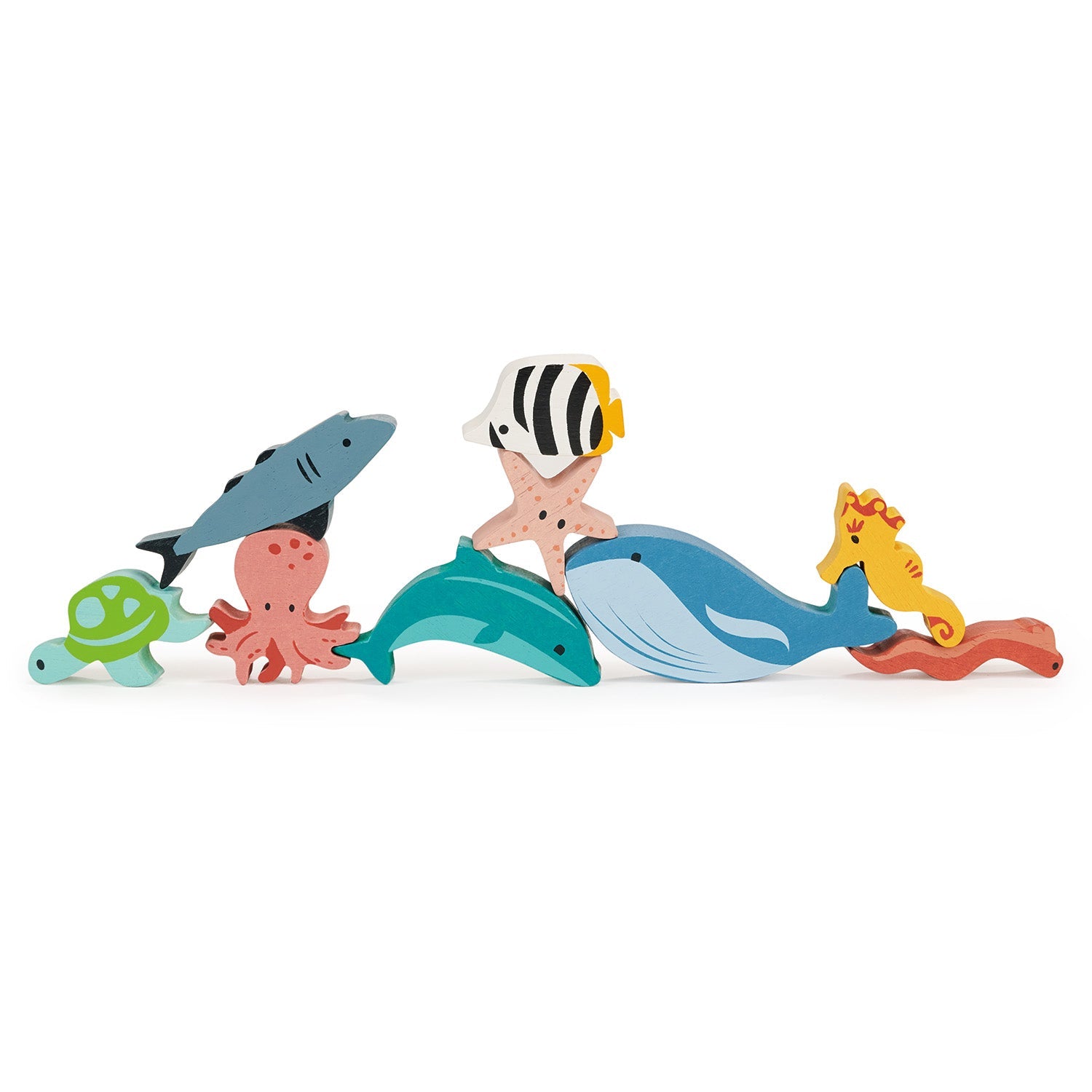 Wooden Ocean Stacking Toy for Toddlers — Age 18m+ | Mentari